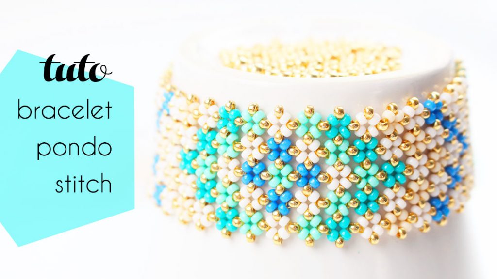 Tuto Pondo Stitch pour tisser un bracelet manchette - DIY by Alice Gerfault