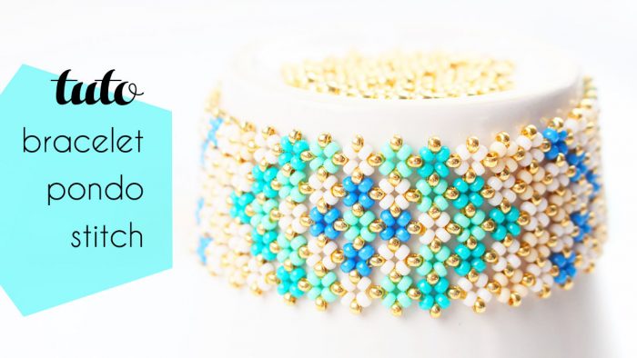 Tuto Pondo Stitch pour tisser un bracelet manchette - DIY by Alice Gerfault